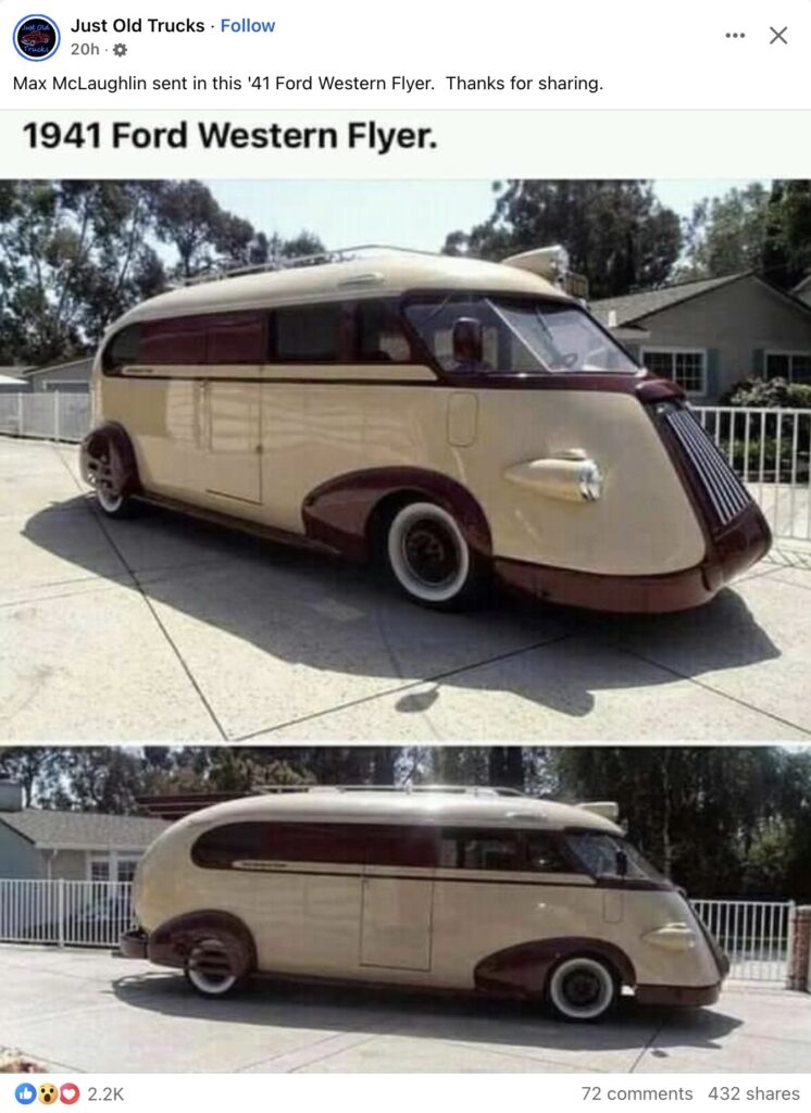 1941 FORD Western Flyer RV FB