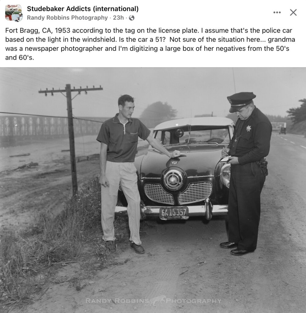1951 ca. STUDEBAKER police car FB
