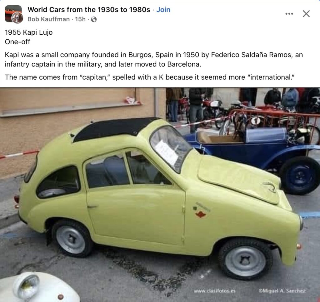 1955 KAPI Lujo microcar FB