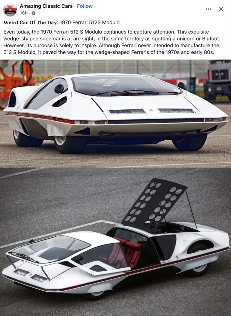 1970 FERRARI 512S Modulo concept FB