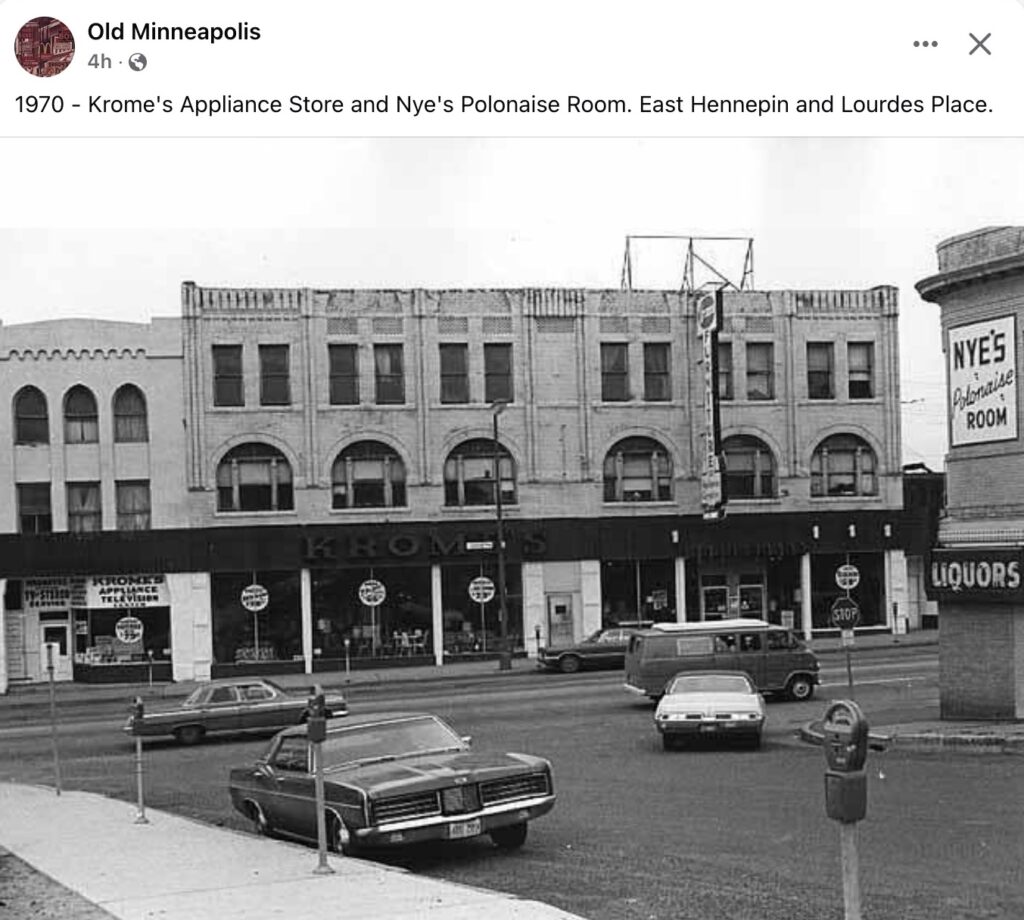 1970 Minneapolis, MN Krome’s and Nye’s FB