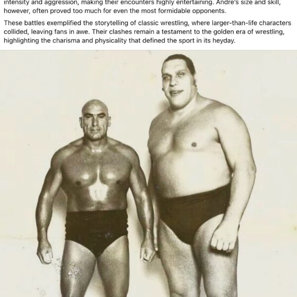1970s-1980s Wrestling Mongolian Stomper and Andre the Giant FB