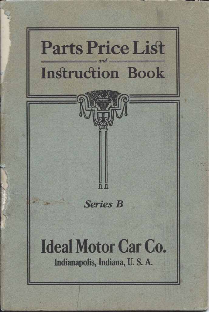 1913 STUTZ Parts Price List and Instruction Book Series B Ideal Motor ...