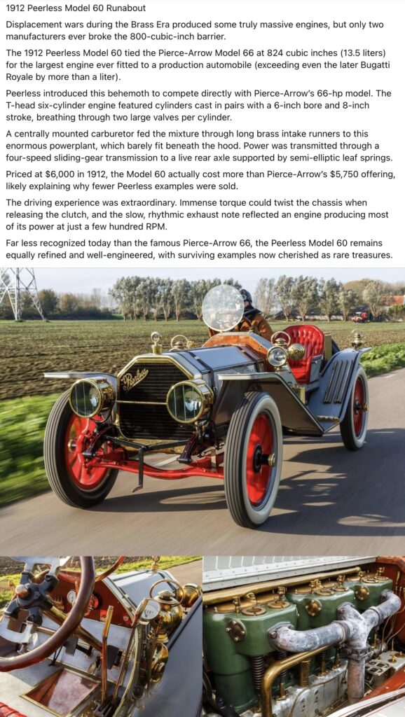 1912 PEERLESS Model 60 Runabout FB