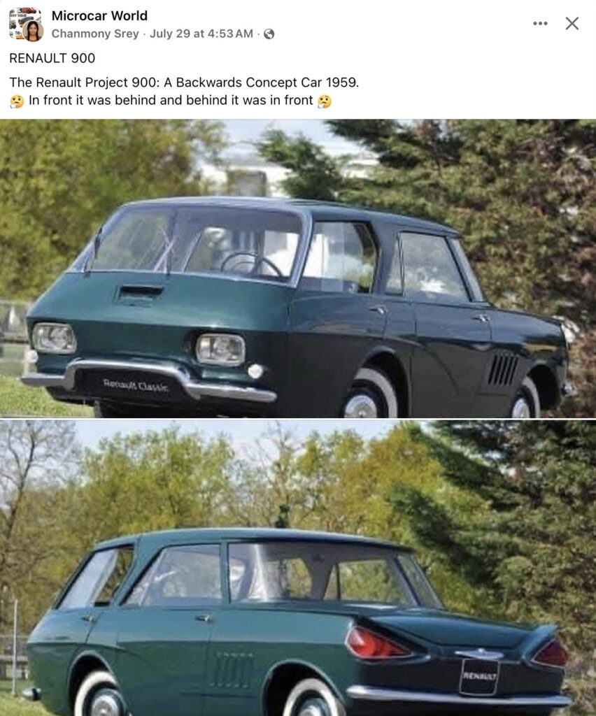 1959 RENAULT Project 900 Concept FB
