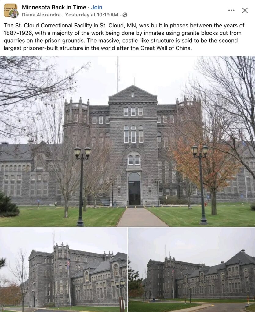 1887-1926 St. Cloud, MN Prison FB