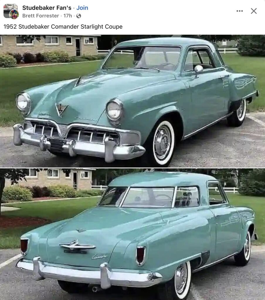 1952 STUDEBAKER Commander Starlight Coupe green FB