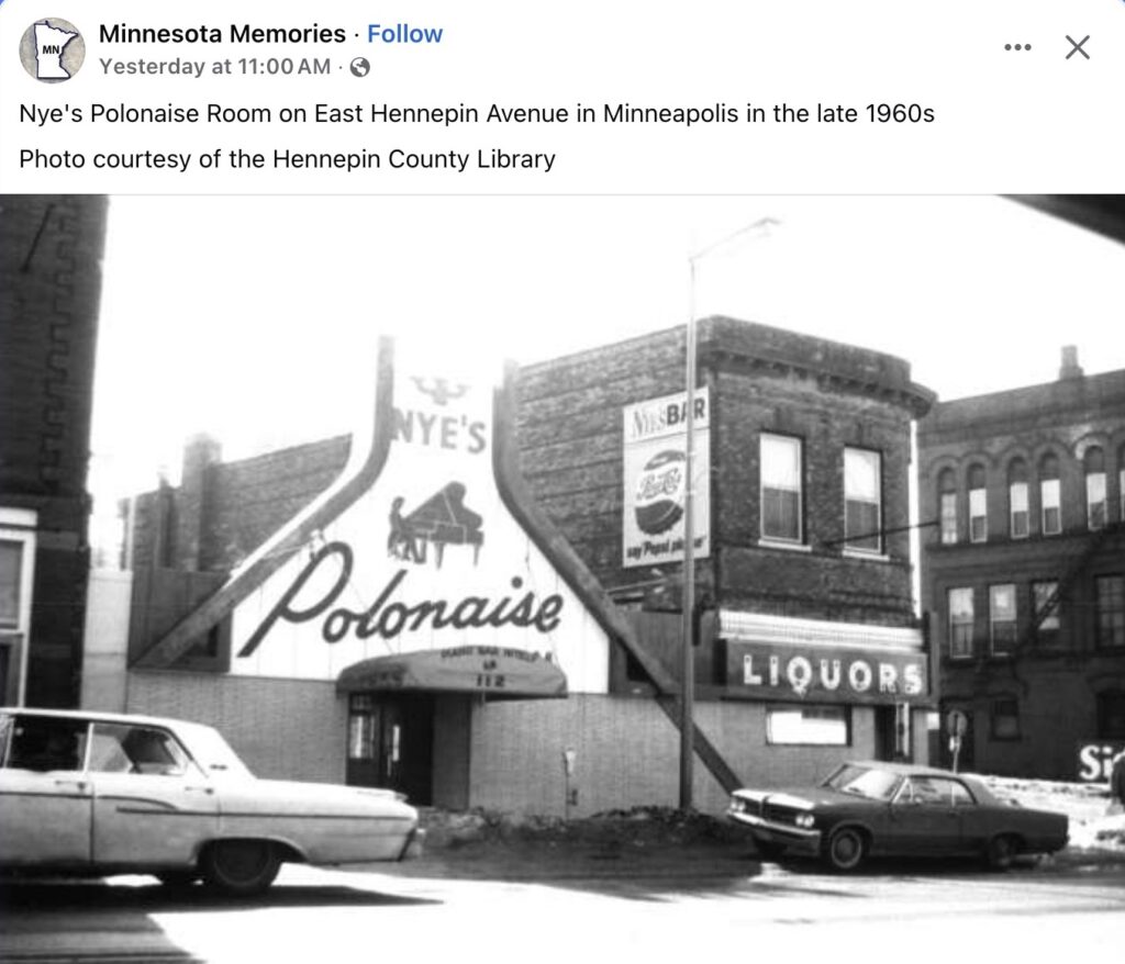 1968 ca. Minneapolis, MN Nye’s Polonaise FB