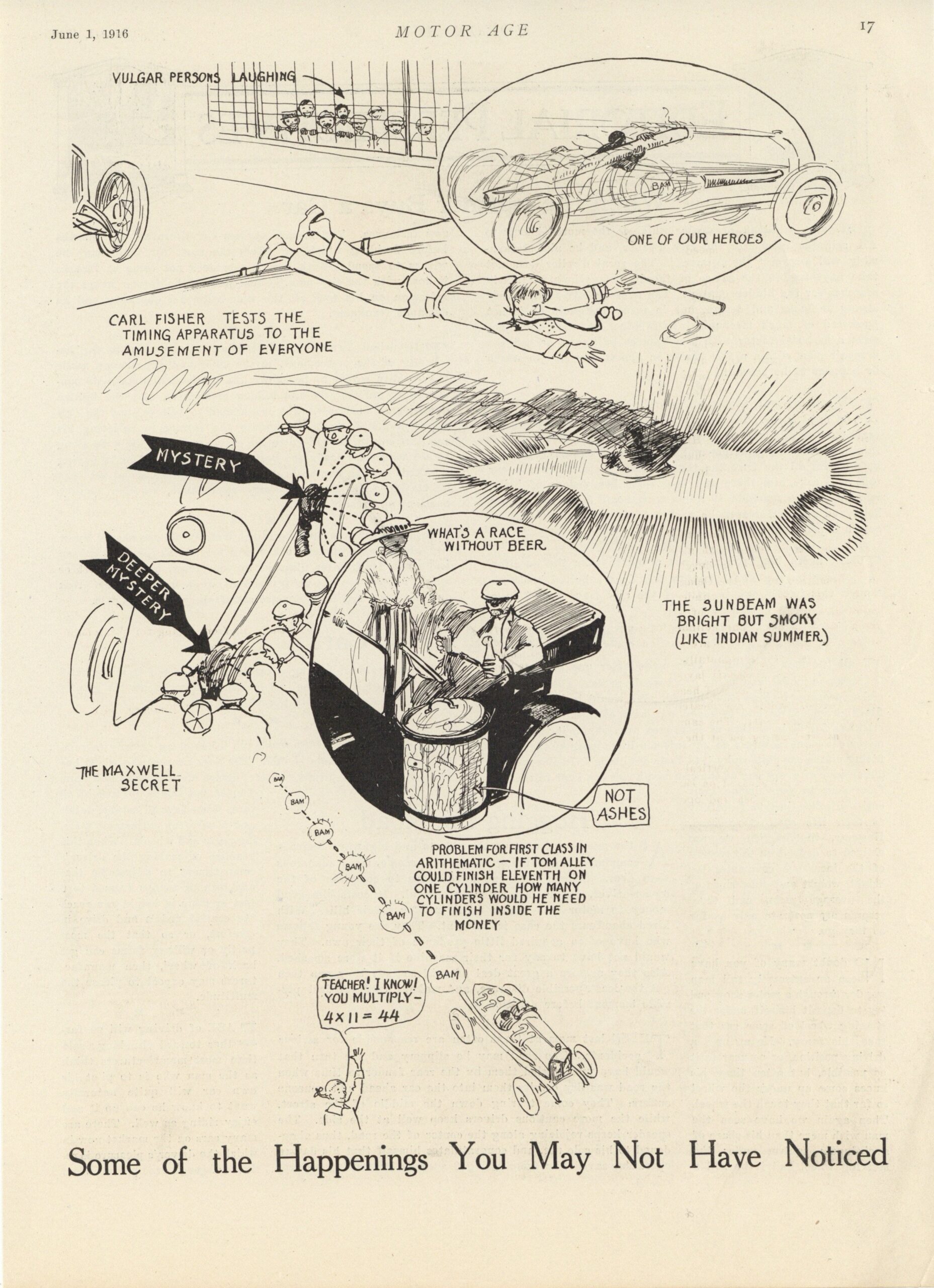 1916 6 1 Indy 500 New and Green Cars Make Much Pit Work by Darwin S ...